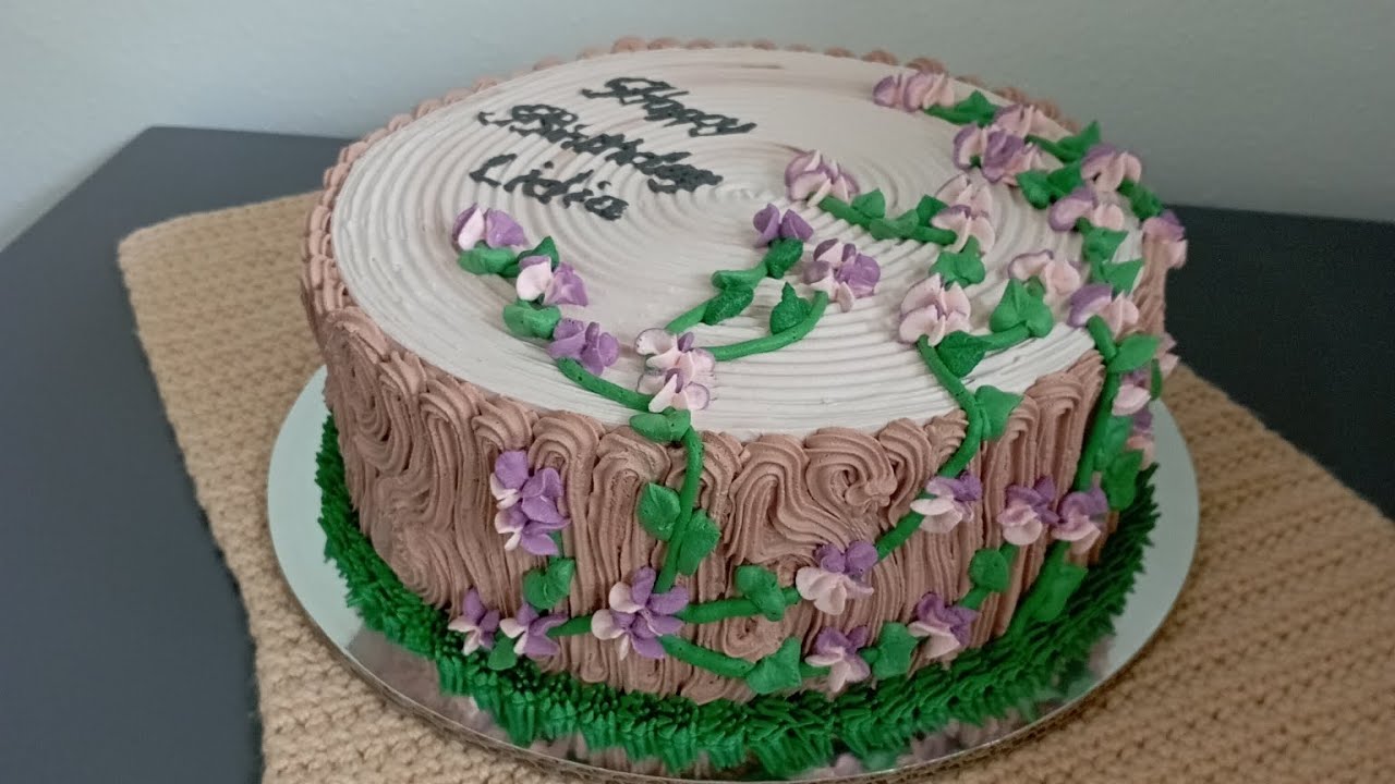 how to make a branch cake with whipping cream - YouTube