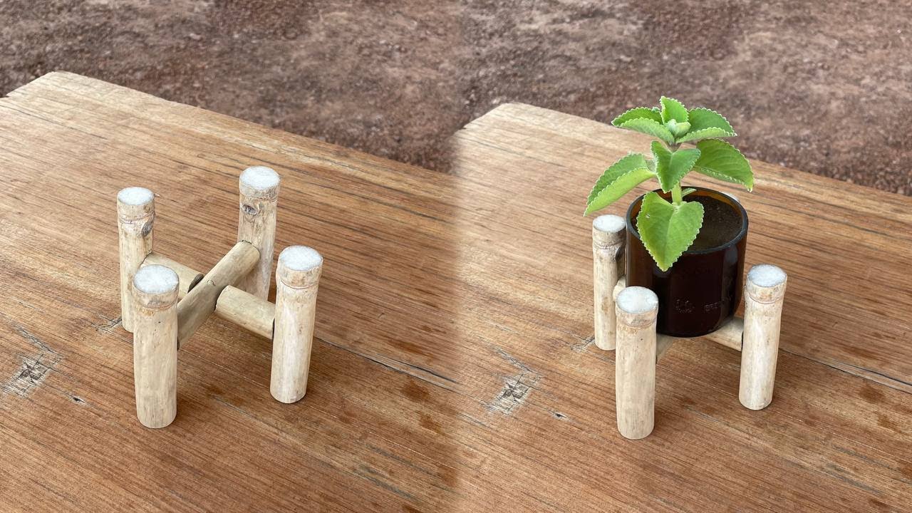 Making Bamboo Stand For Flowers | DIY - YouTube