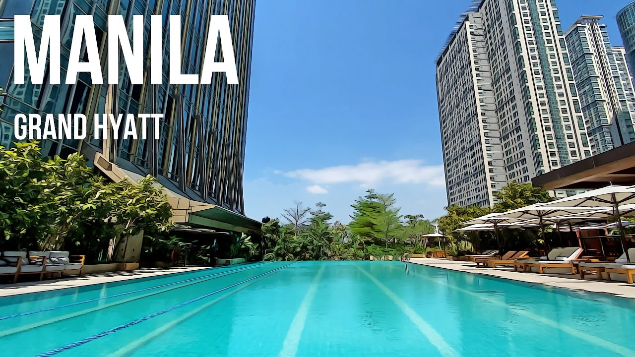 REAL HOTEL TOUR: Grand Hyatt Manila Pool Area Walkround - YouTube