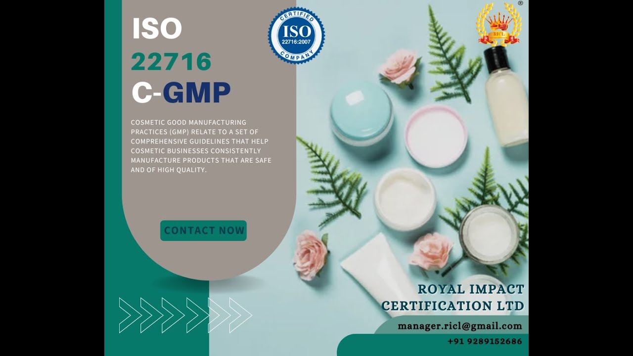 ISO 22716 Good Manufacturing Practices for Cosmetics #c-gmp # ...
