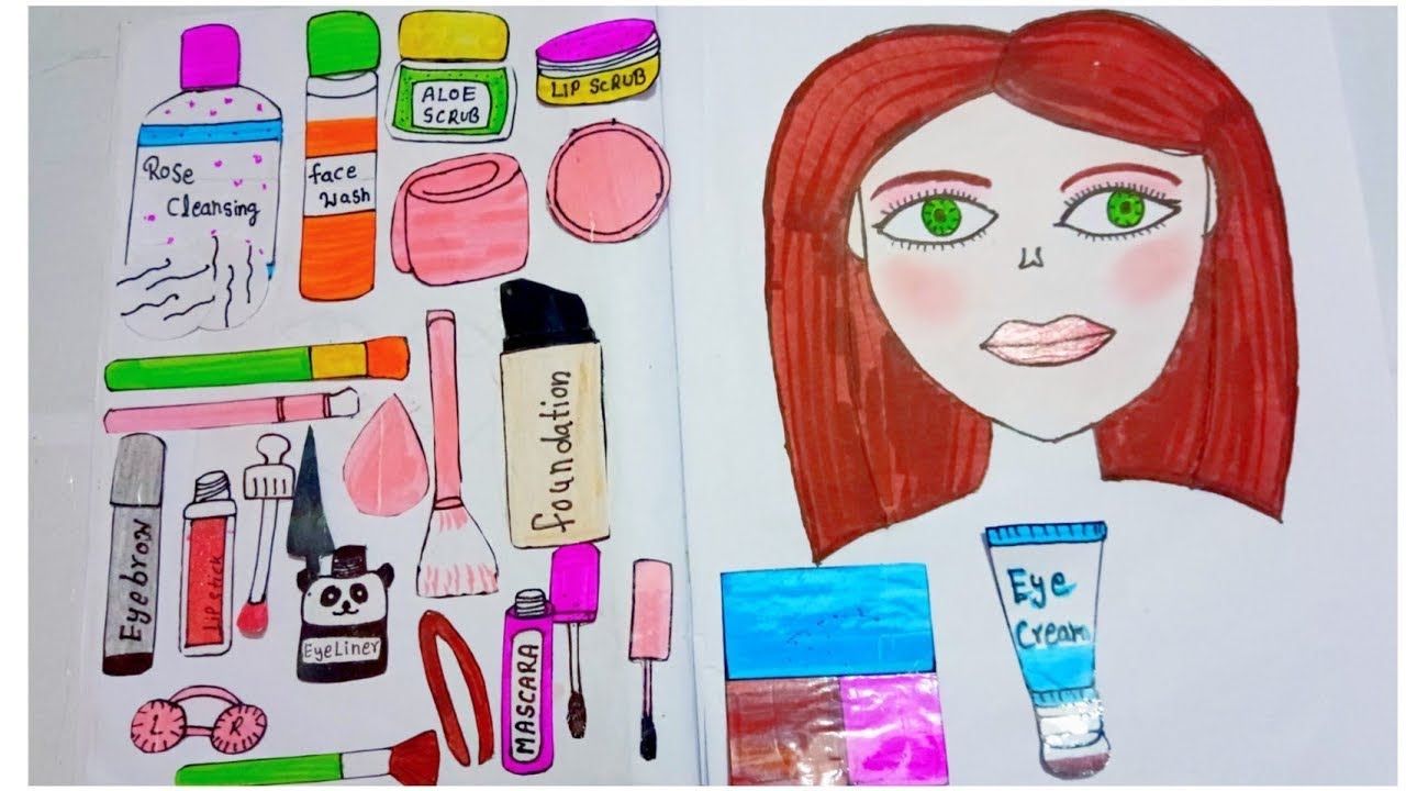 [ ️Paperdiy ️]ASMR Makeup, hair & Skincare with PAPER COSMETICS 💄paper ...