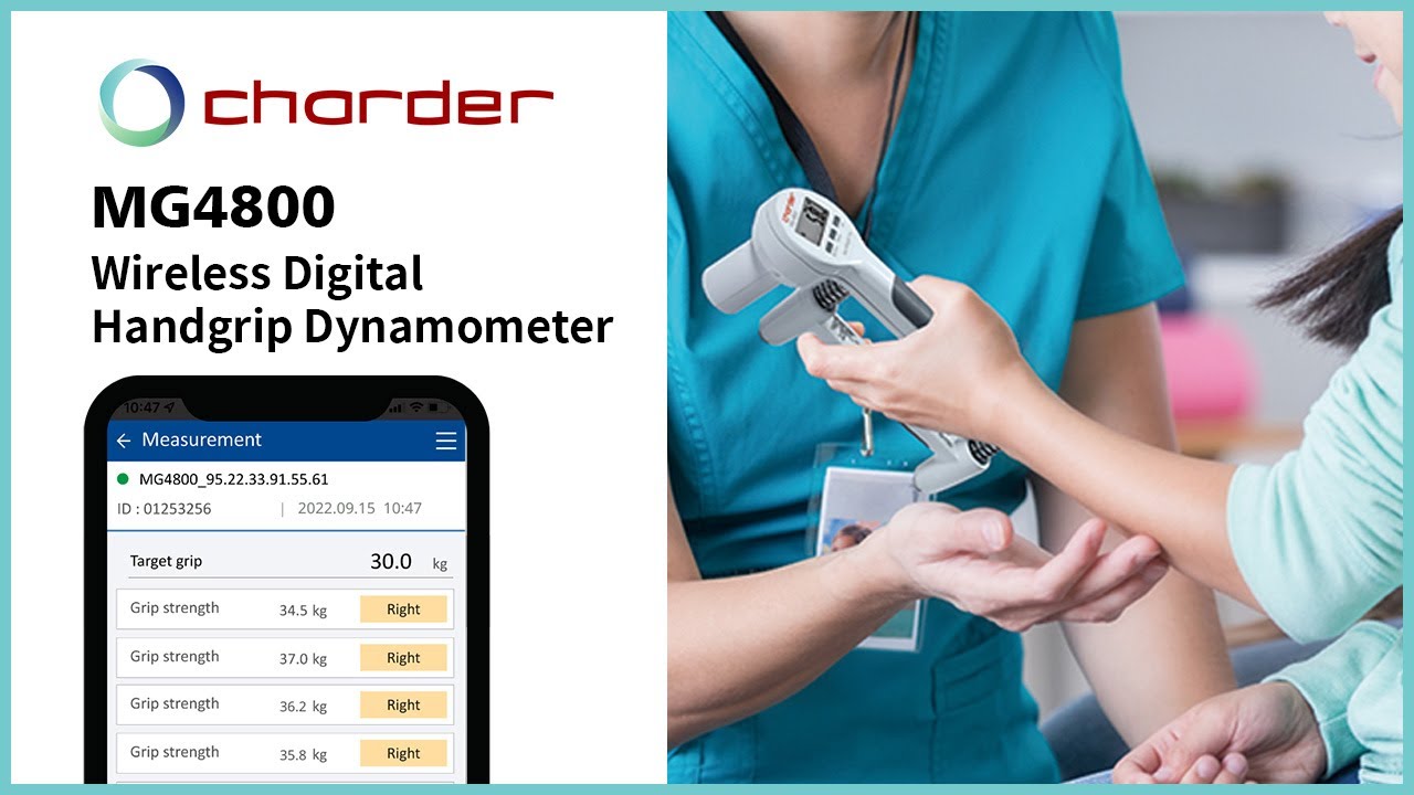 Charder MG4800 | Wireless Digital Grip Dynamometer - YouTube