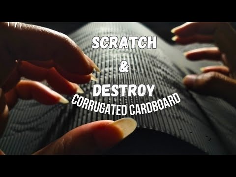 ASMR | Aggressive, Deep, Hard SCRATCHING and DESTROYING a CORRUGATED ...