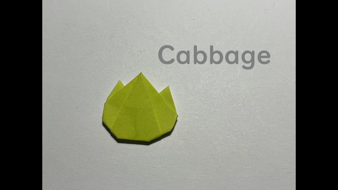【折り紙・origami】キャベツ Cabbage - YouTube