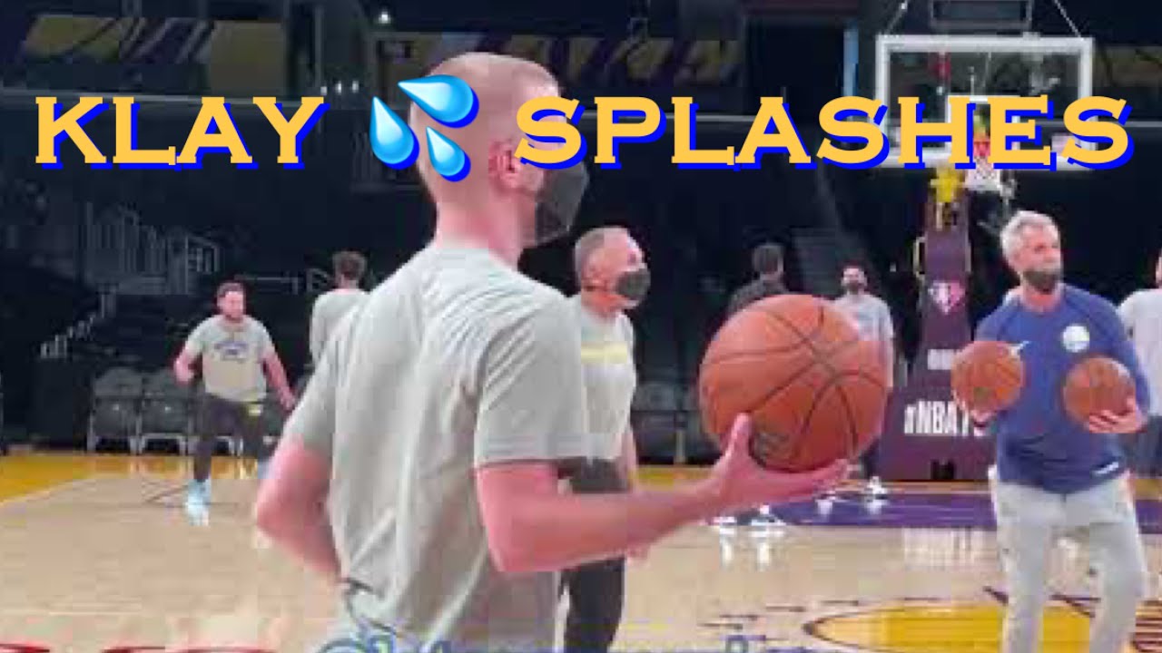📺 Klay splashes threes at Warriors morning shootaround before LA Lakers ...