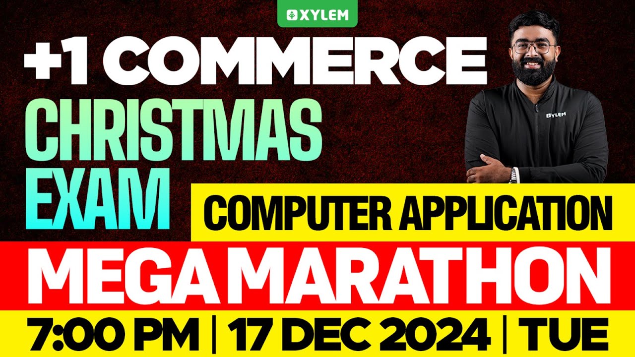 Plus One Commerce - Computer Application | Christmas Exam | Mega ...
