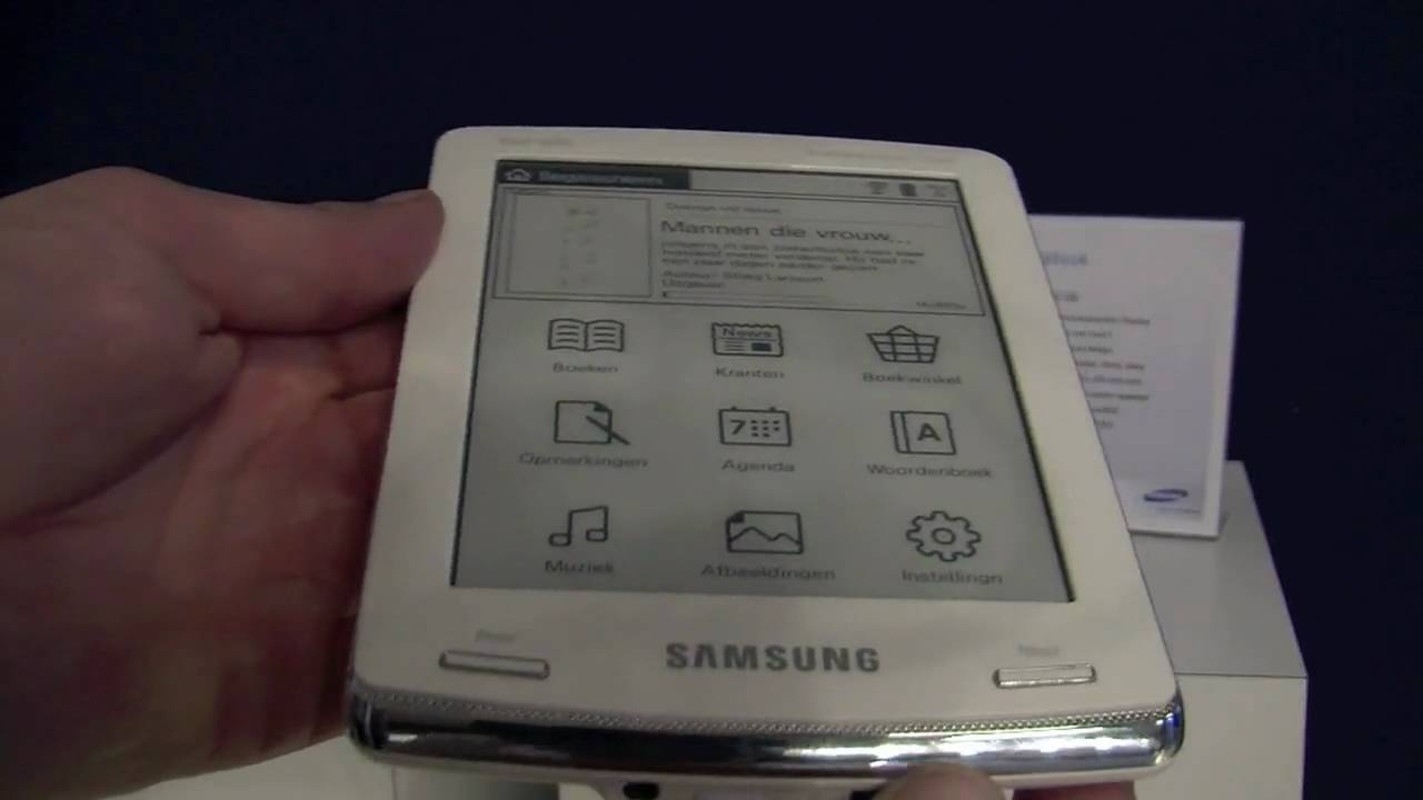 Samsung eBooks SNE-E6 en SNE-E65, hands-on video - YouTube