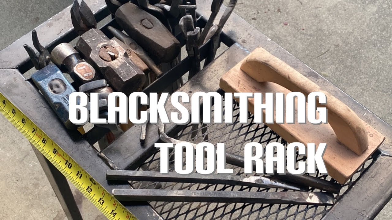 Welded blacksmith tool rack - YouTube