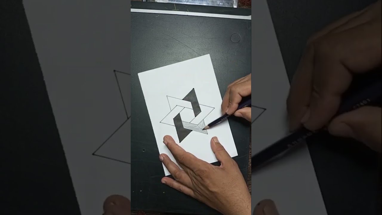 how to draw 3d Hexagon drawings pencil . - YouTube