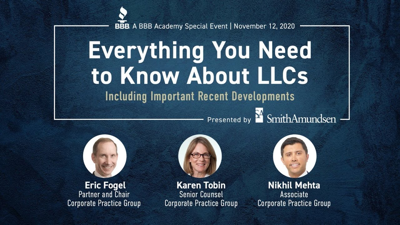 SmithAmundsen - Everything You Need to Know About LLCs - YouTube