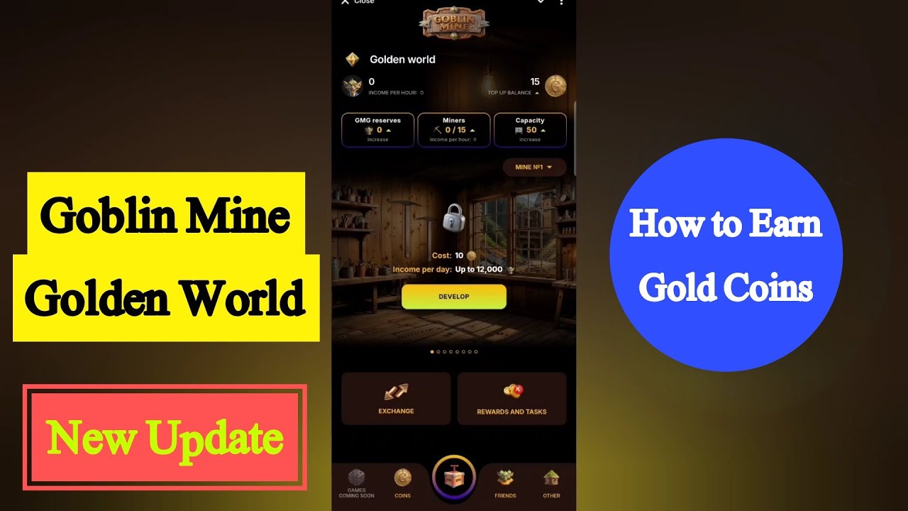 Goblin Mine Golden World | How to Earn Gold Coins | Goblin Mine New ...