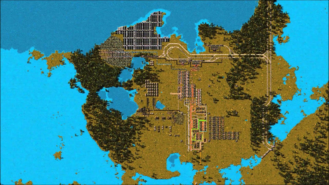 Factorio - Timelapse Start to Rocket Launch - YouTube