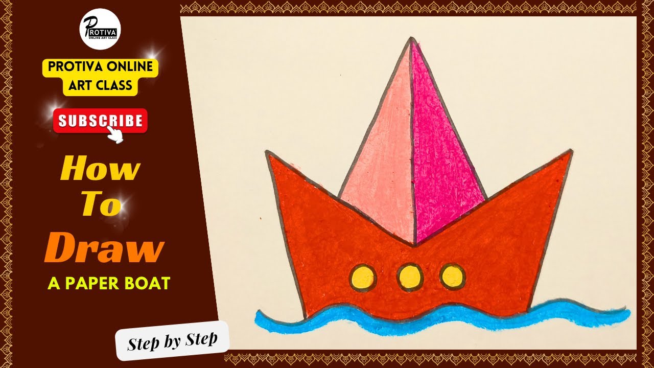 How to draw a boat for beginners | Boat drawing step by step - YouTube