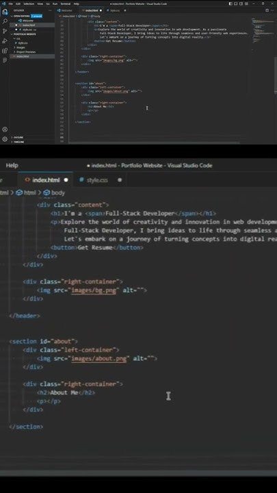 How To Make About Me Page Section Coding Html Css Javascript Python Htmlwebsite