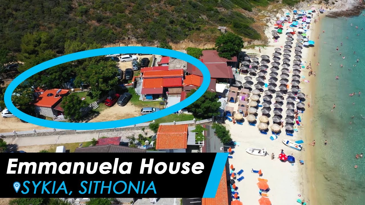 Emmanuela House, location on the Klimataria Beach, Sykia - Sithonia ...