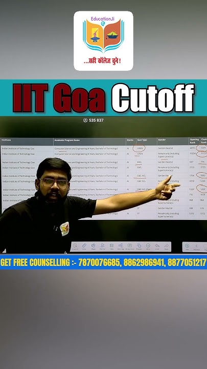 IIT Goa Lowest Rank? CSE, ECE, Mech JoSAA Cutoff - YouTube
