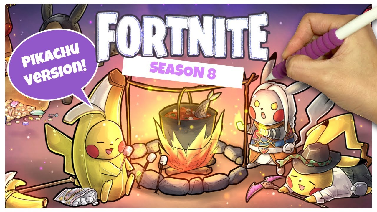 [SpeedPaint] Fortnite Season8 Skins Pikachu Version | iPadpro Procreate ...