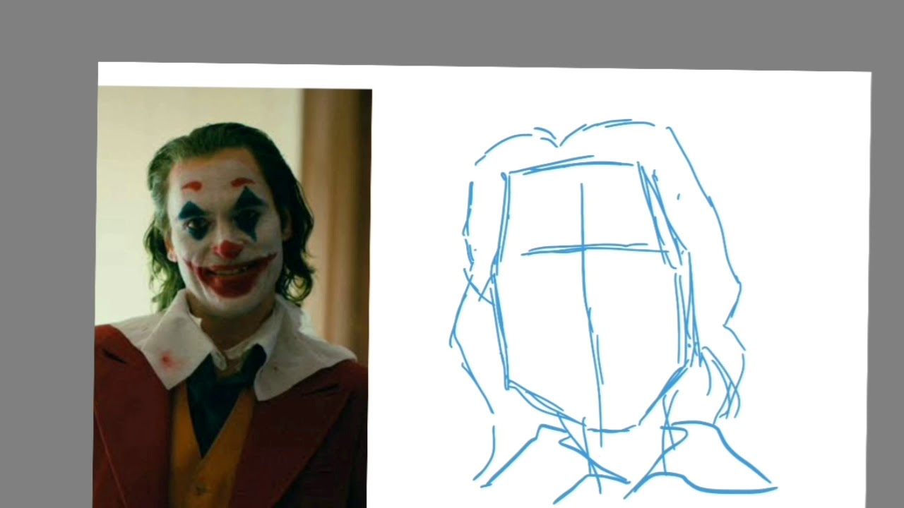 How to draw Joker ( Joaquin Phoenix ) - YouTube