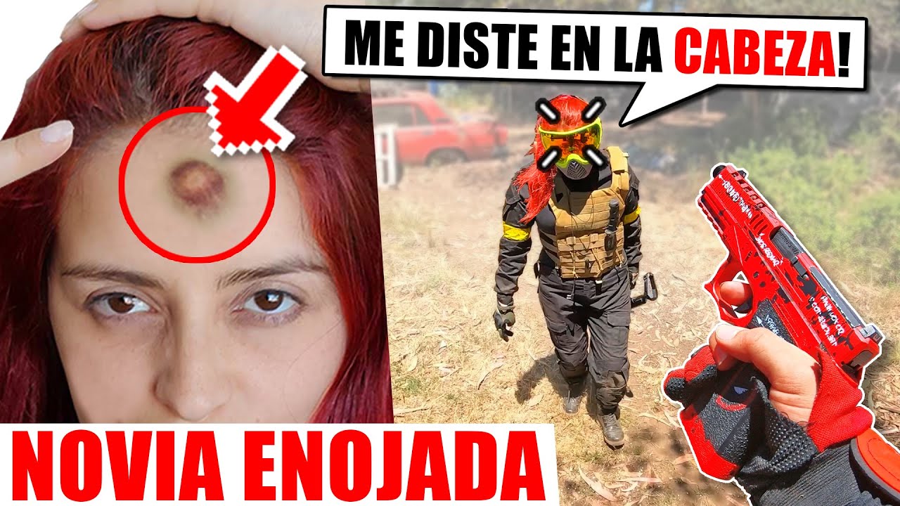 DISPARO a mi NOVIA en la CABEZA ️😱 SE ENOJA 🤬 Yio Airsoft Gameplay ...