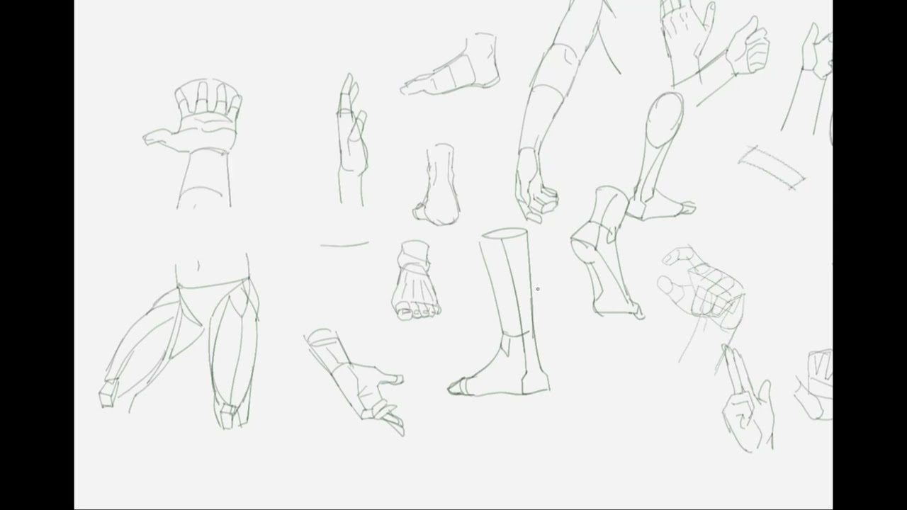 90 second sketch practice 10/17/2022 limbs (arms and legs) - YouTube