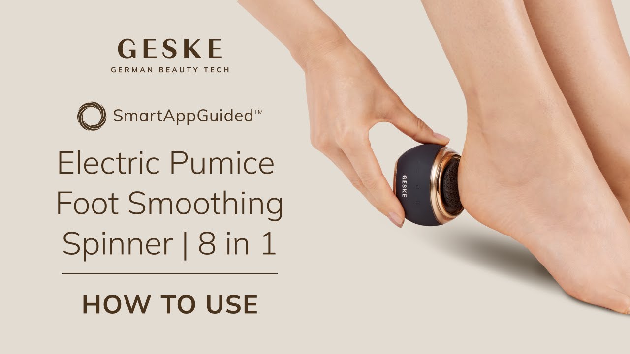 How to use GESKE - Electric Pumice Foot Smoothing Spinner | 8 in 1 ...