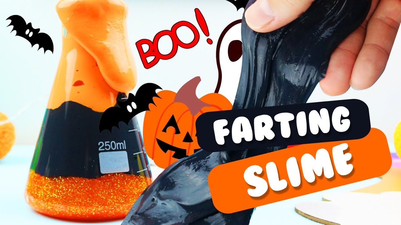 OMG DIY Farting Halloween Slime! | How to Make Farting Slime Without ...