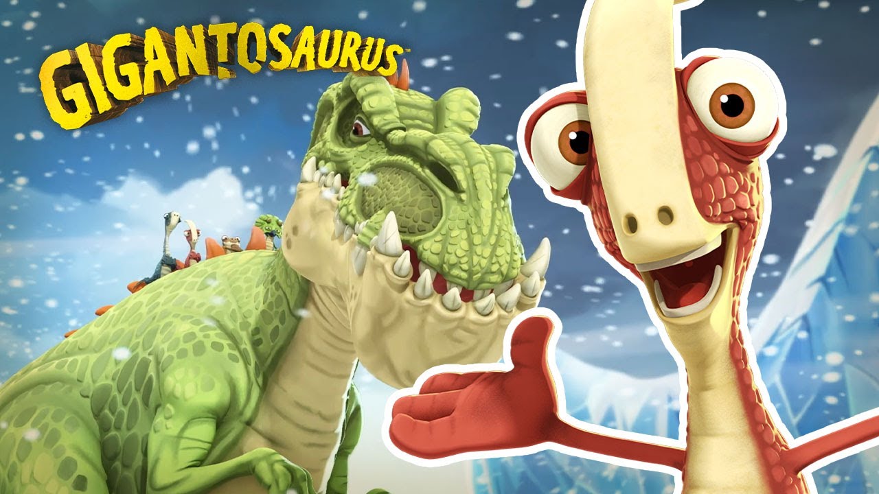 Giganto saves the dinos from the snowstorm | Dinosaurs Cartoons ...