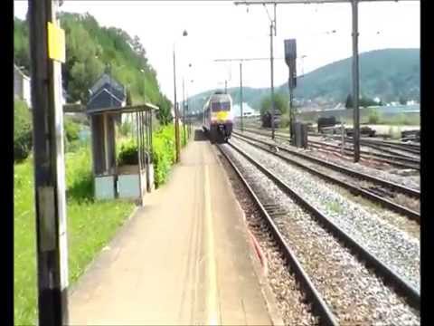 23/ 07/14: Les trains à la gare de Andenne et Huy ~ Treinen op de ...