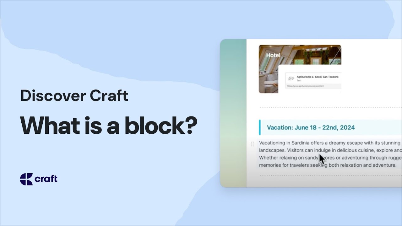 What is a Block in Craft? - YouTube