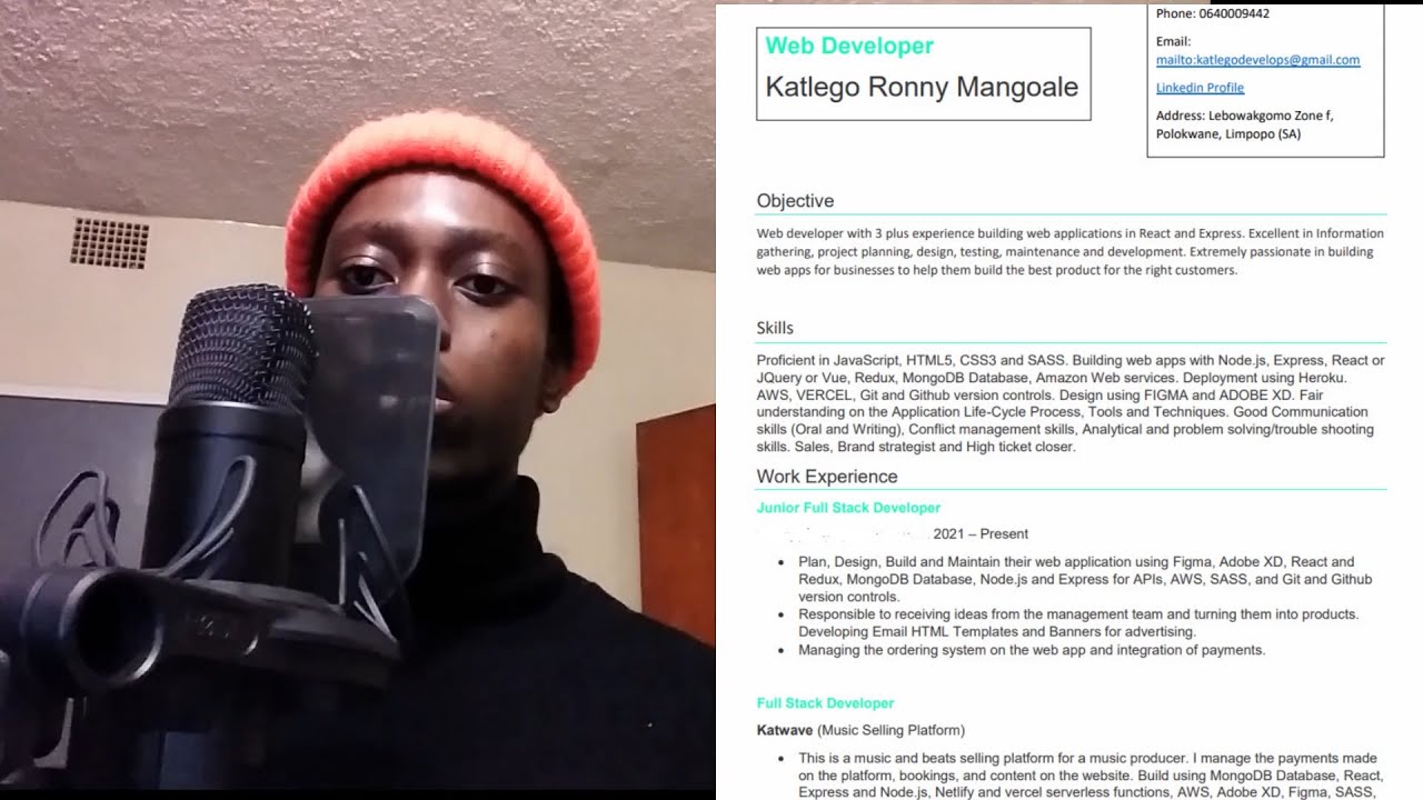 Self-Taught Software Developer CV/Resume That Landed Me A Job - YouTube