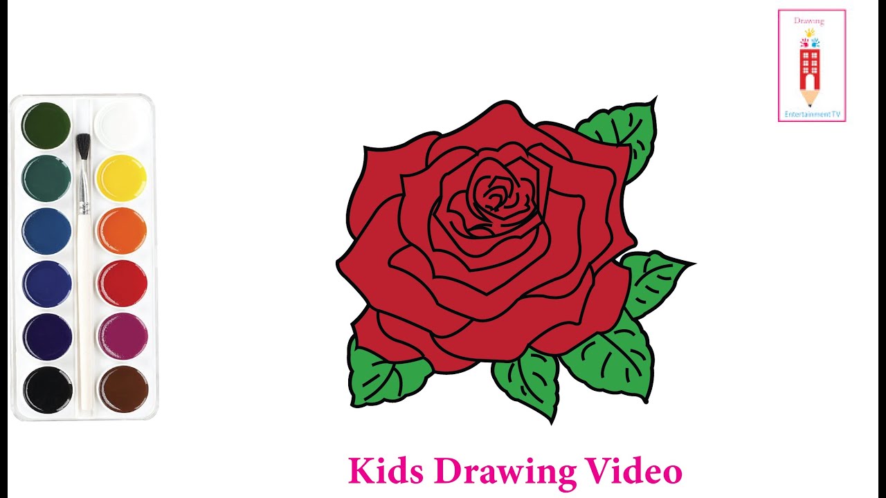 Drawing Entertainment TV ( Flower ) Tutorial for Kids - YouTube