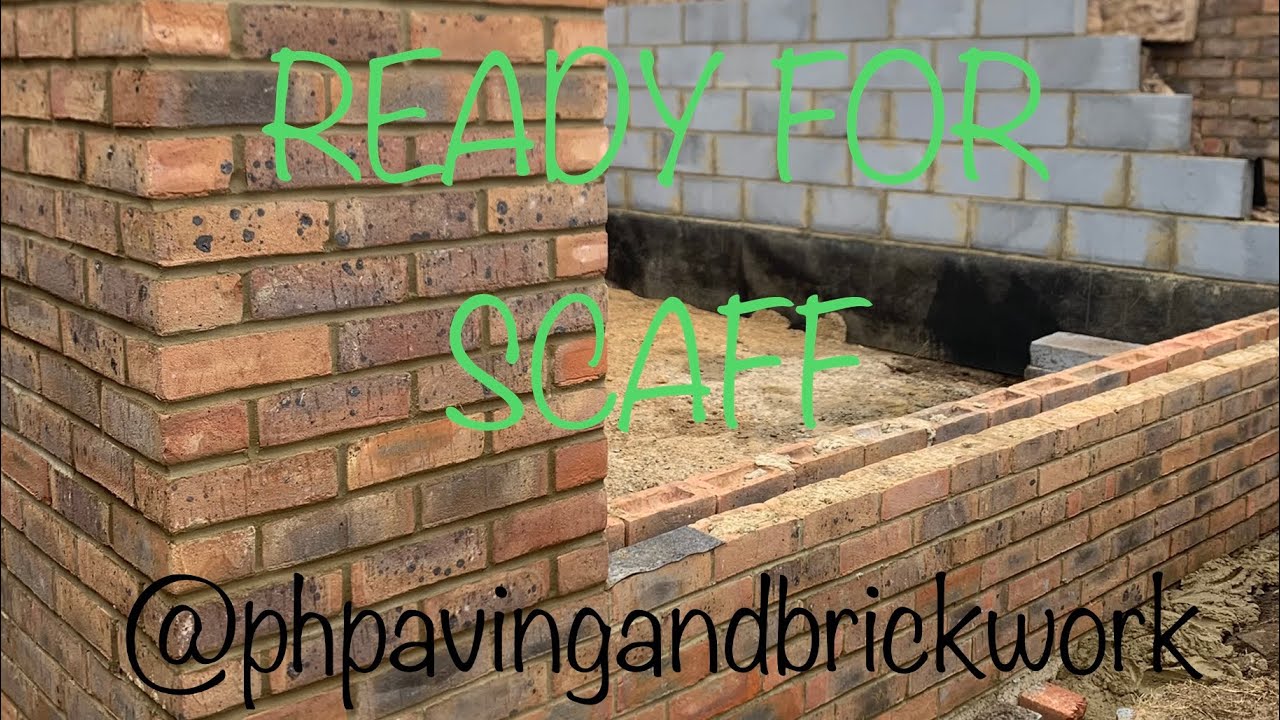 Brick and blockwork first lift #vlog #construction #build #bricklaying ...