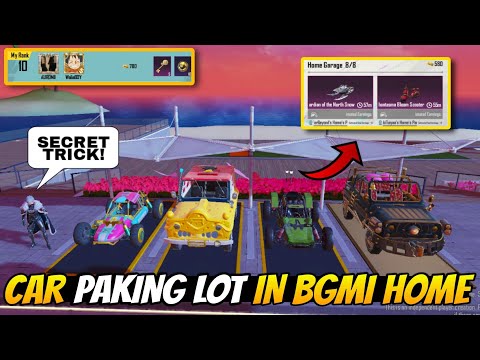 CAR PARKING LOT BGMI HOME - HOW TO USE PARKING LOT
