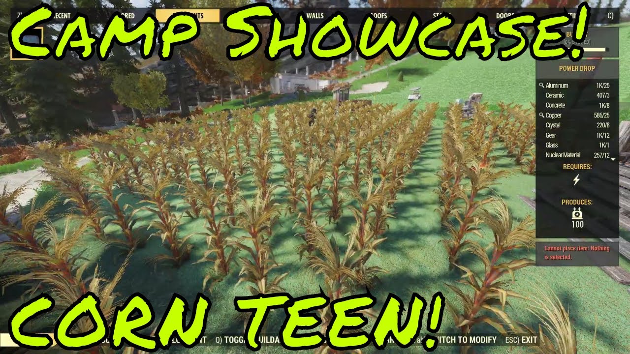 💠Fallout 76 C.A.M.P Showcase! Corn Teen Build! Corn Farm!💠 - YouTube
