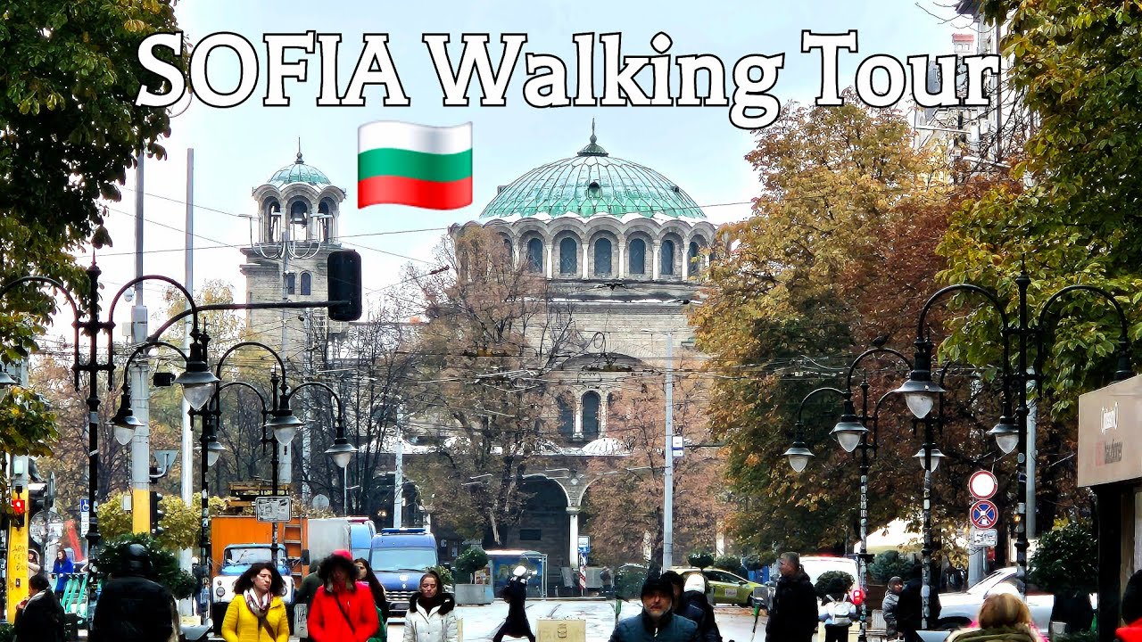 Sofia Walking Tour - First Snow in Stunning 4K! - YouTube