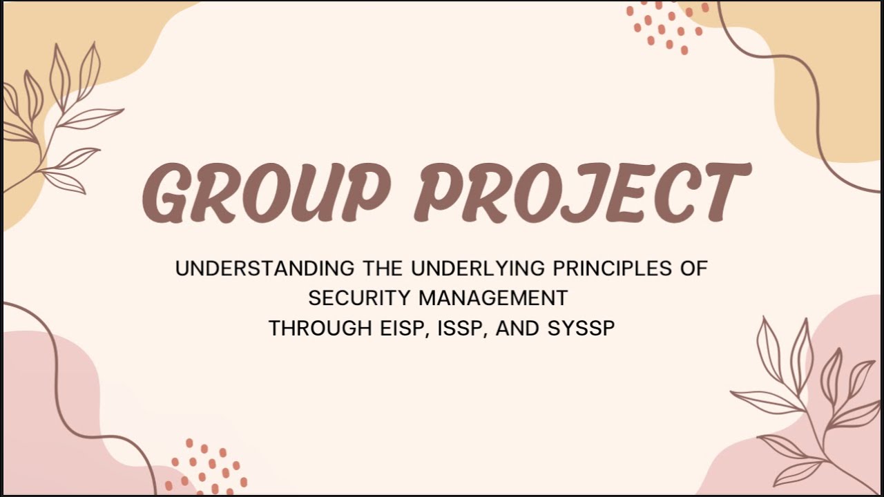 CSA23503: Security Management (EISP, ISSP, SysSP) - YouTube