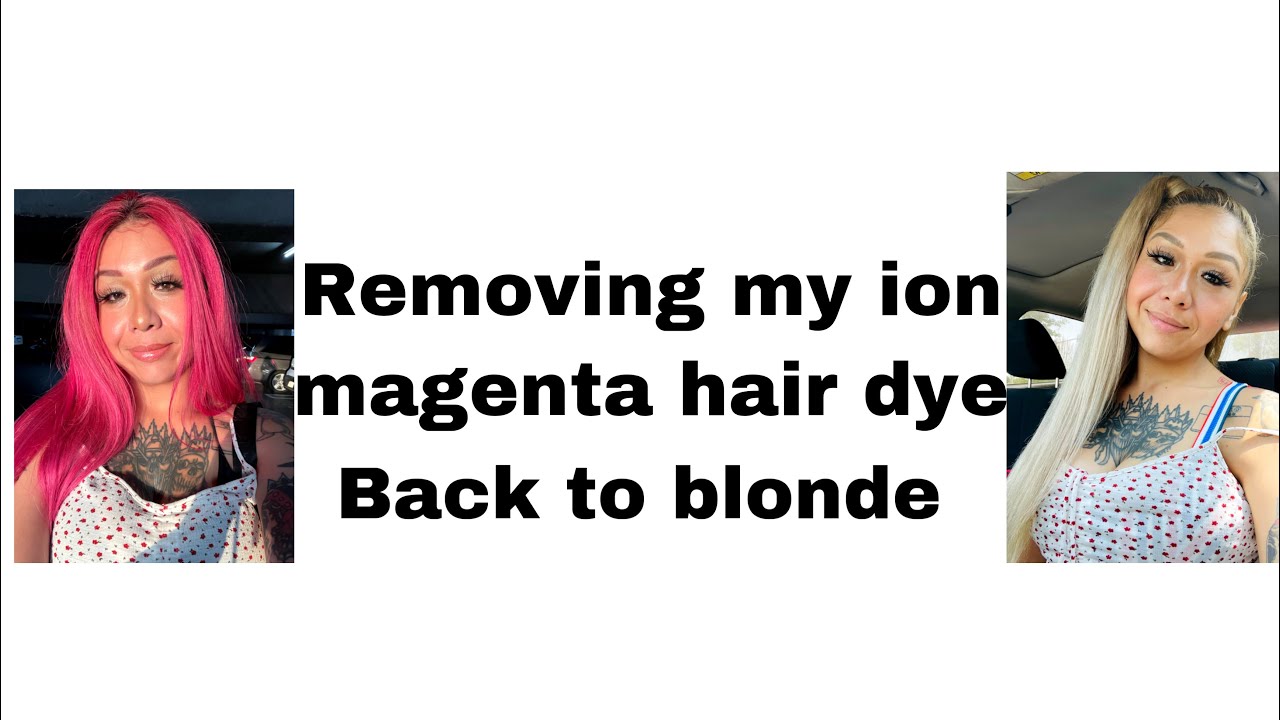 Bright pink to blonde with ion Color remover and a Vitamin C treatment ...