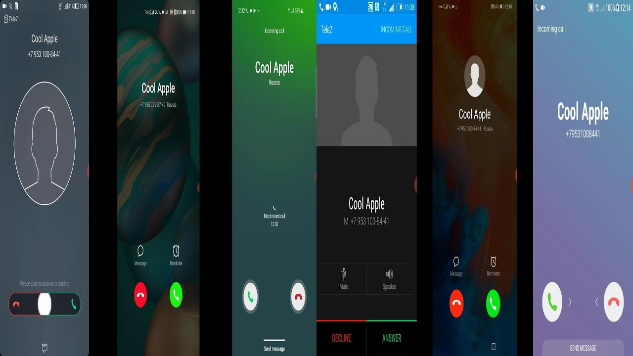 Screen calls 📞 recordings / Many different incoming calls - YouTube
