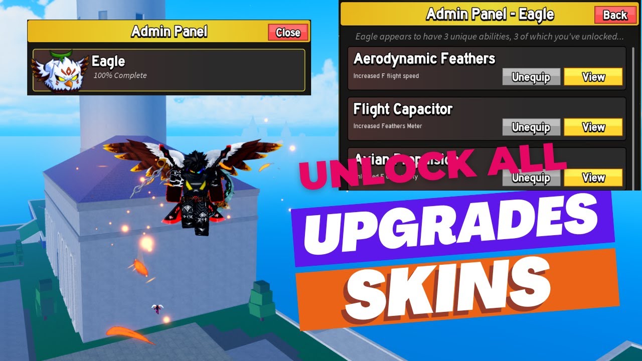 Eagle Fruit FULL UPGRADE Guide | Unlock All Abilities & Skins in Blox ...