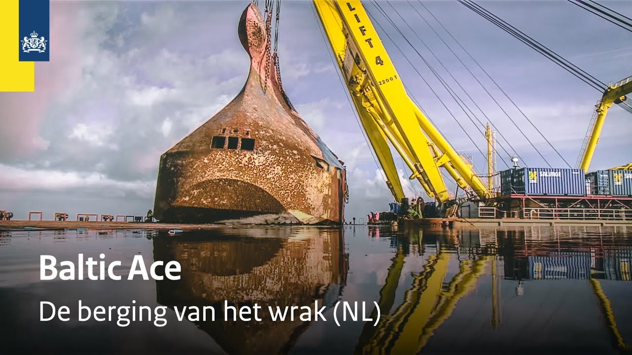 De berging van het wrak van de Baltic Ace | Rijkswaterstaat - YouTube