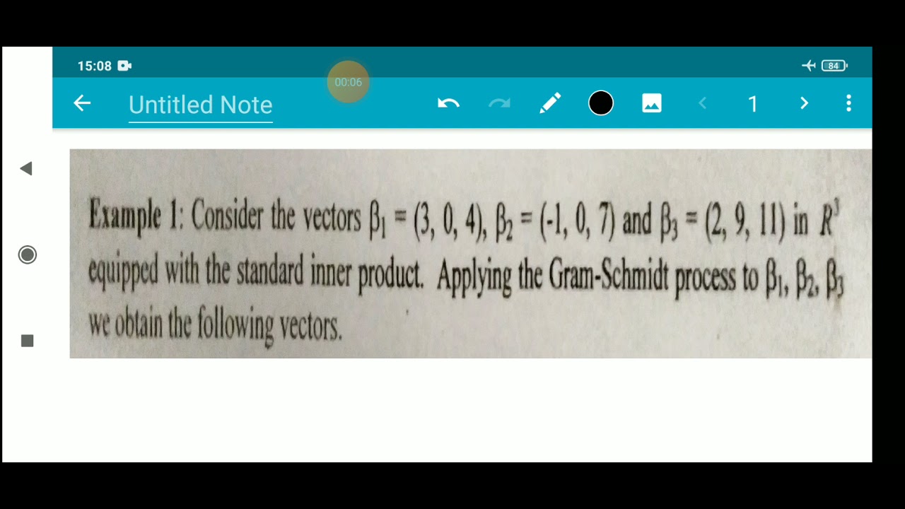 example of Gram Schmidt process - YouTube