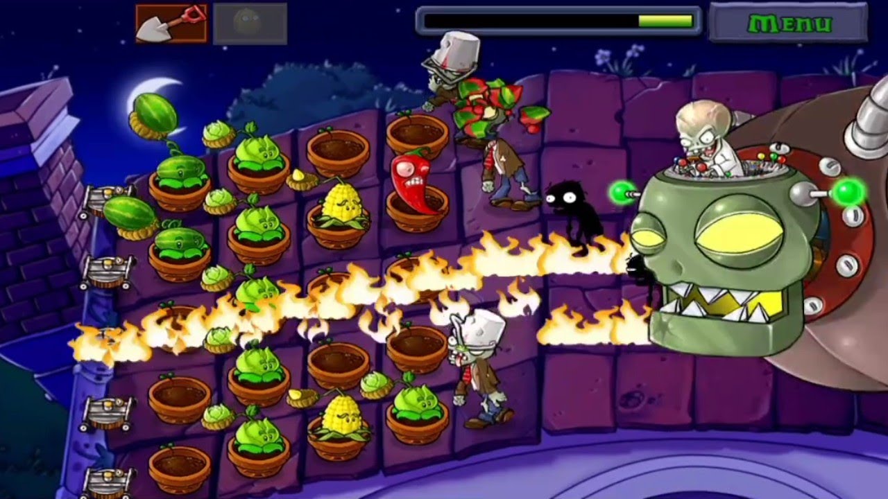 Plants vs Zombies: Adventure (2) Roof Level 10 ( Best Strategy ...