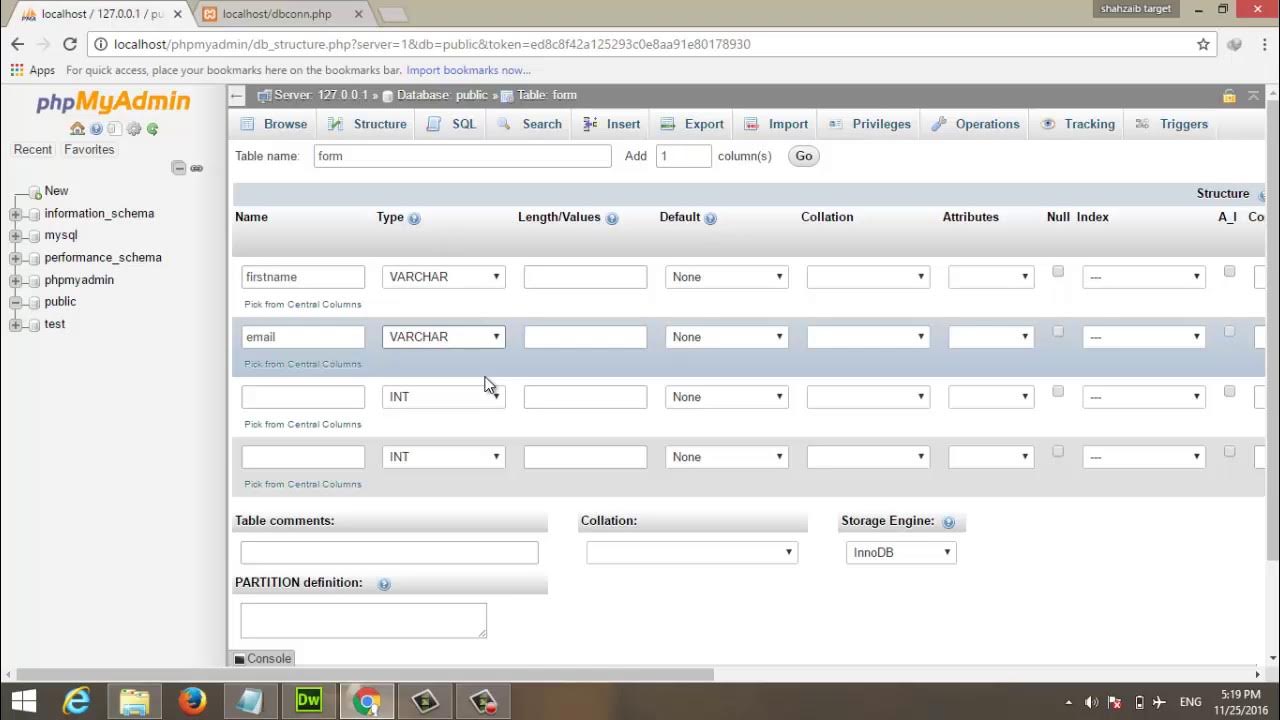 how to define variable types in xampp - YouTube