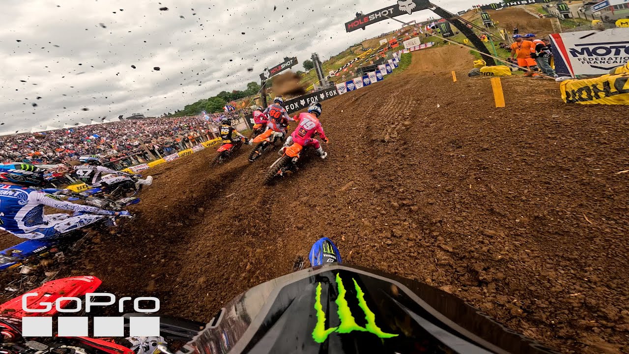 GoPro: Rick Elzinga 2025 FIM MX2 Qualifying Moto from Round 9 France - YouTube