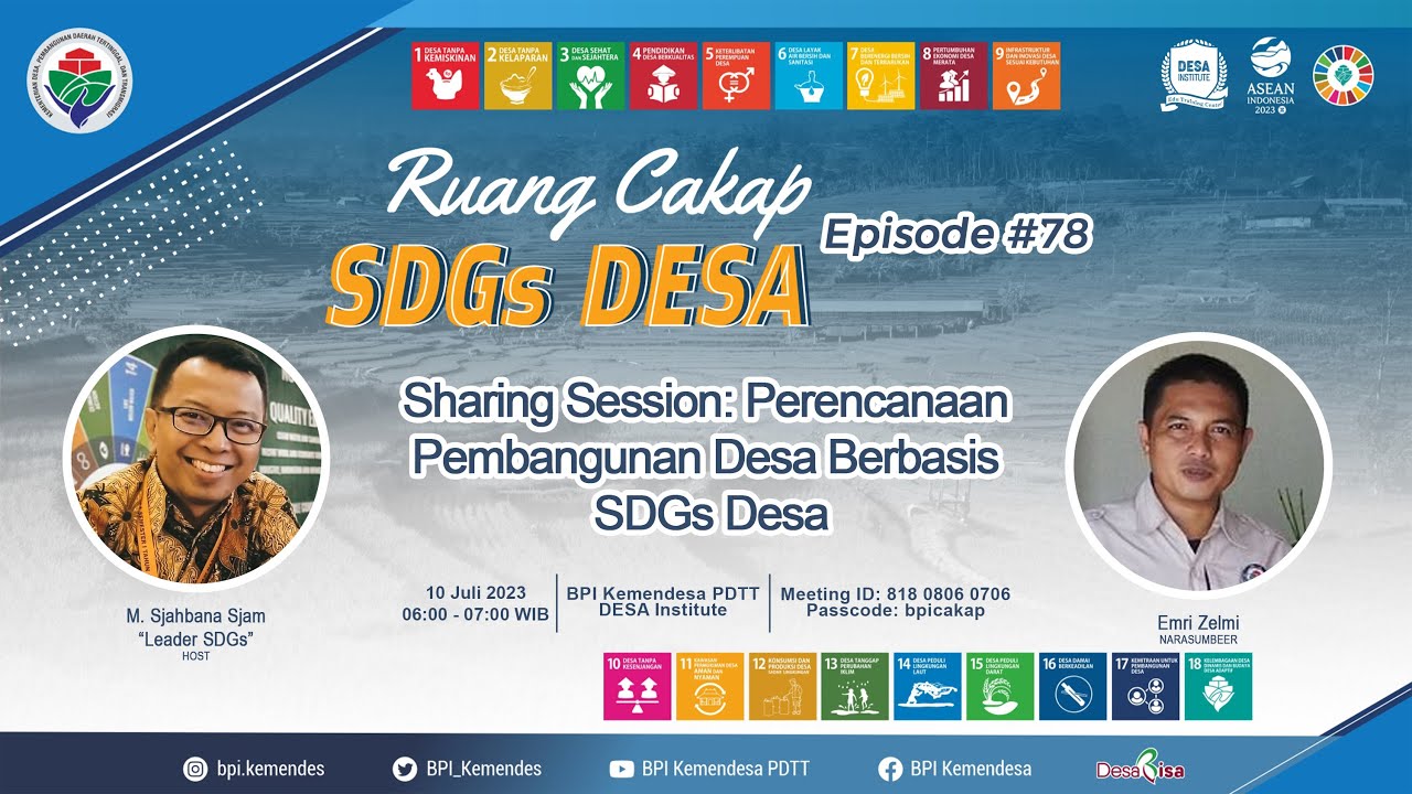 Sharing Session: Perencanaan Pembangunan Desa Berbasis SDGs Desa | Ruang Cakap SDGs Desa #78 ...