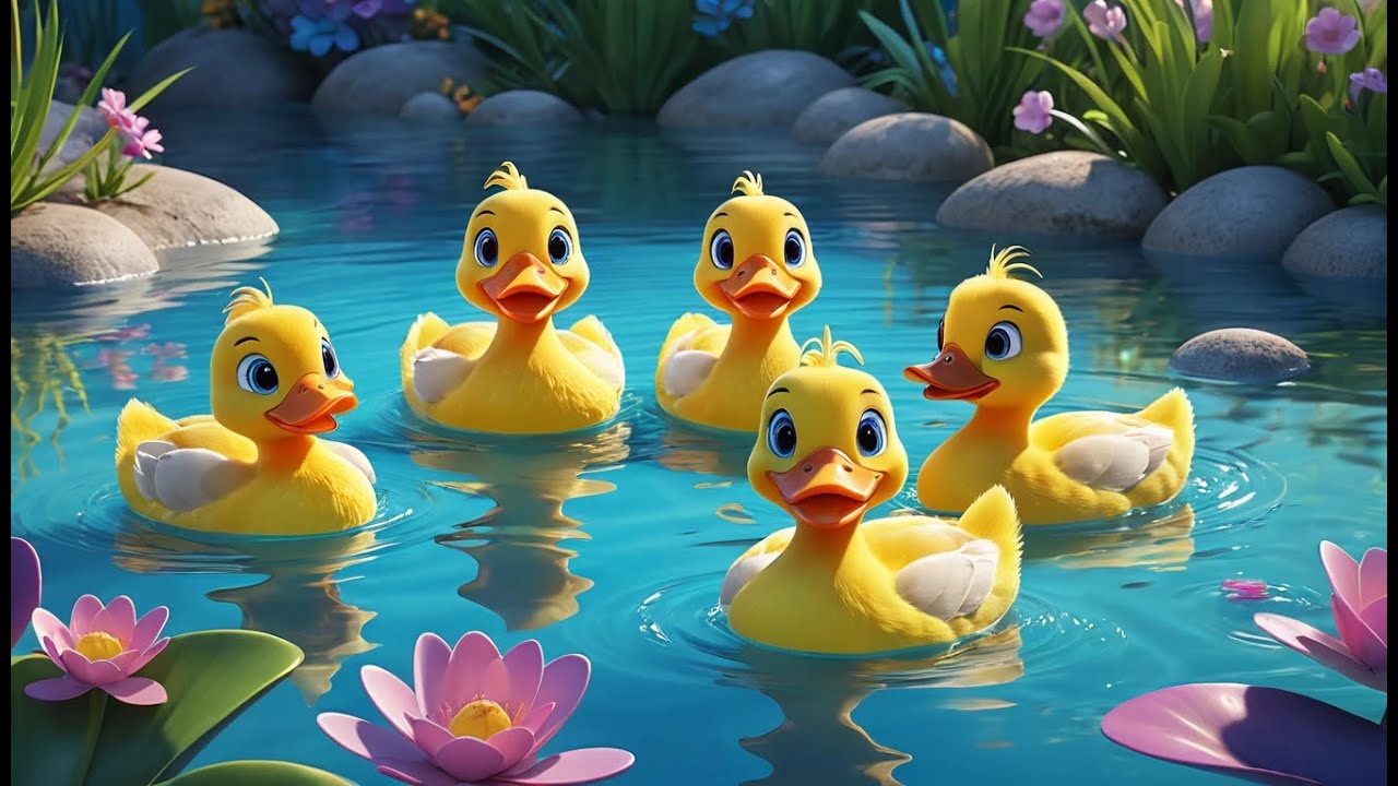 Duck Pond Song – Who Swims Away First | Fun Animal Rhyme for Kids ...