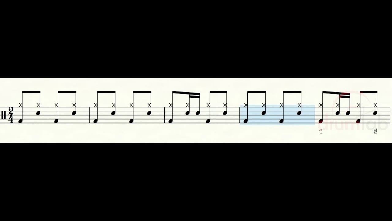 여자의 일생(악보영상)-이미자 #drumtab #드럼악보 #drumscore #drumsheetmusic #drumnotation - YouTube