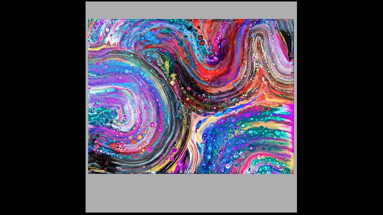 WOW! New Curvaceous Swipe Series Starts, Fluid Acrylic Artwork #2939-6. ...