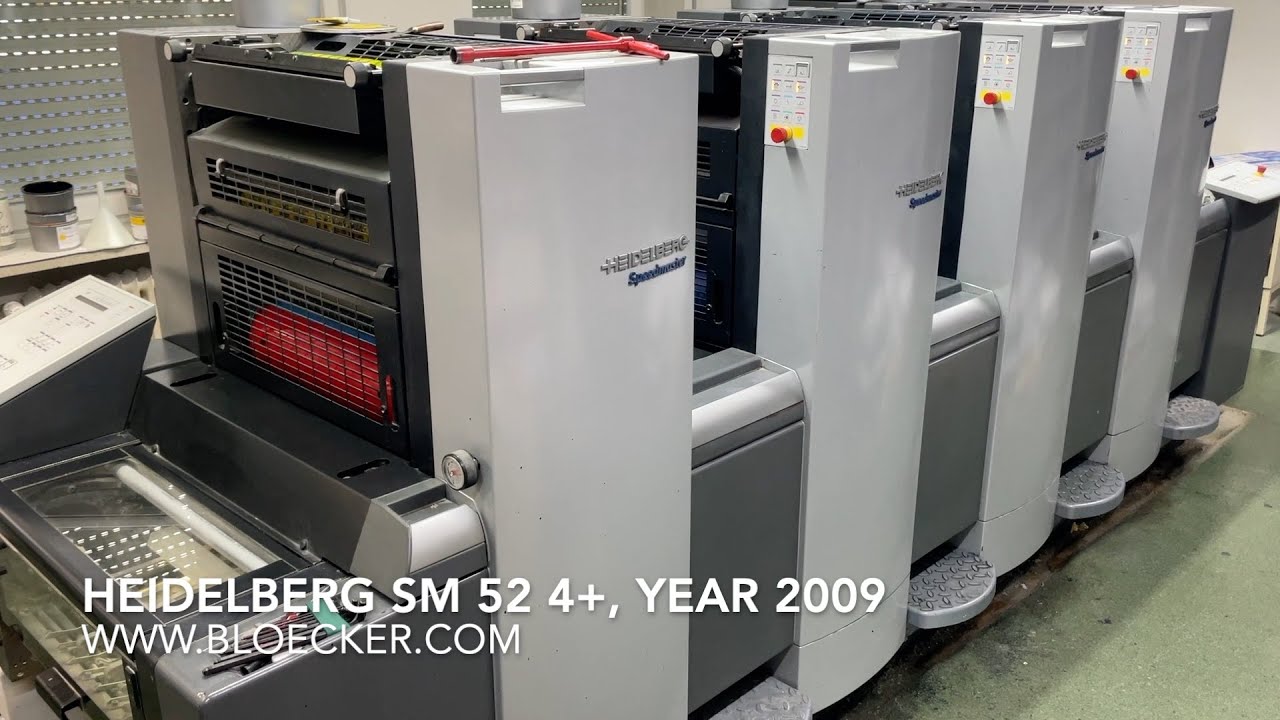 Heidelberg Speedmaster SM 52 4+, year 2009 - for immediate sale - YouTube
