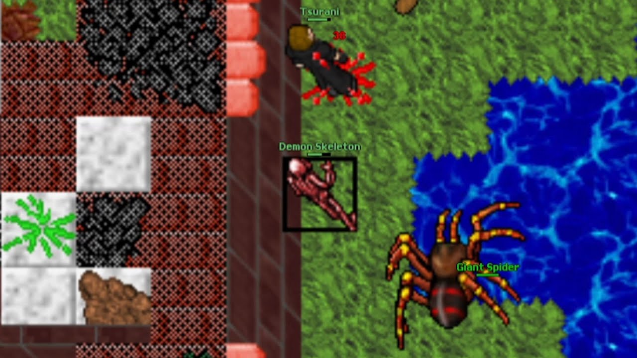 55 MS with 53 Magic Level Hunts Giant Spiders! (Aldora 2005 - RL Tibia ...